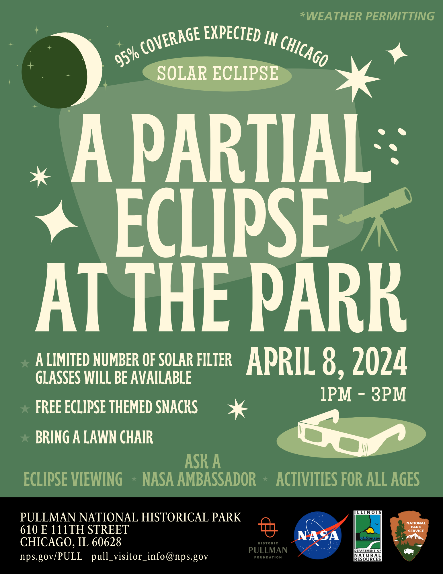 Partial Eclipse at the Park | Historic Pullman Foundation